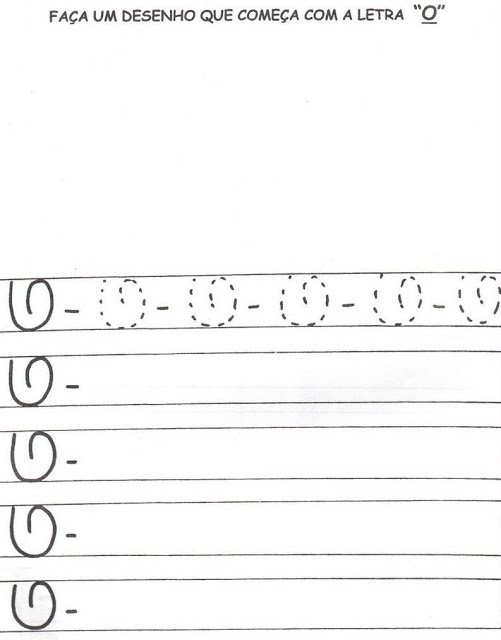 ATIVIDADES DE ALFABETIZAÇÃO COM A LETRA O - SÓ ESCOLA