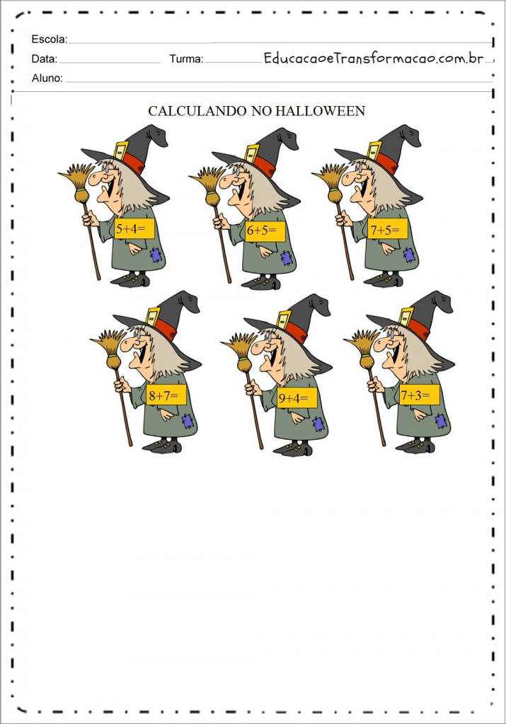 Atividades para o Dia das Bruxas ou Halloween - SÓ ESCOLA