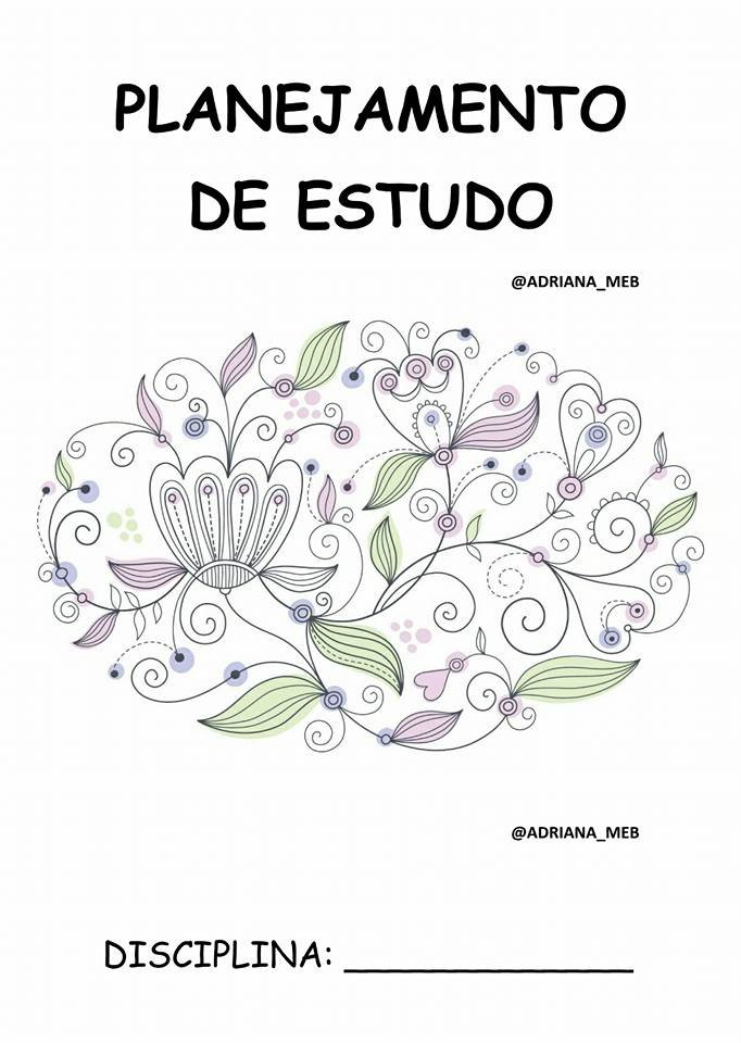 Capas para Planejamento de Estudo - SÓ ESCOLA