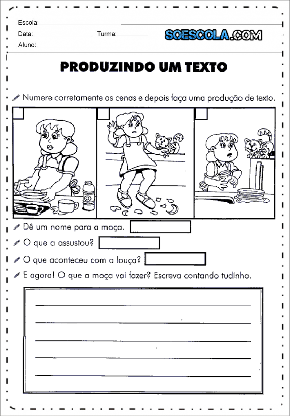 10 Atividades de produção de texto 2 ano - SÓ ESCOLA