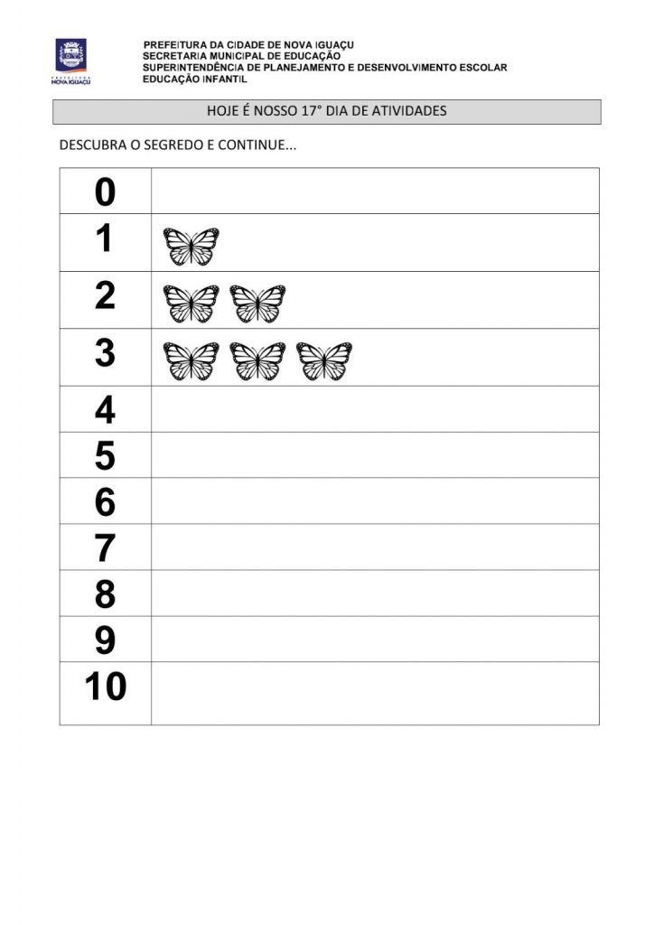 Atividades Educação infantil 5 anos para imprimir e baixar