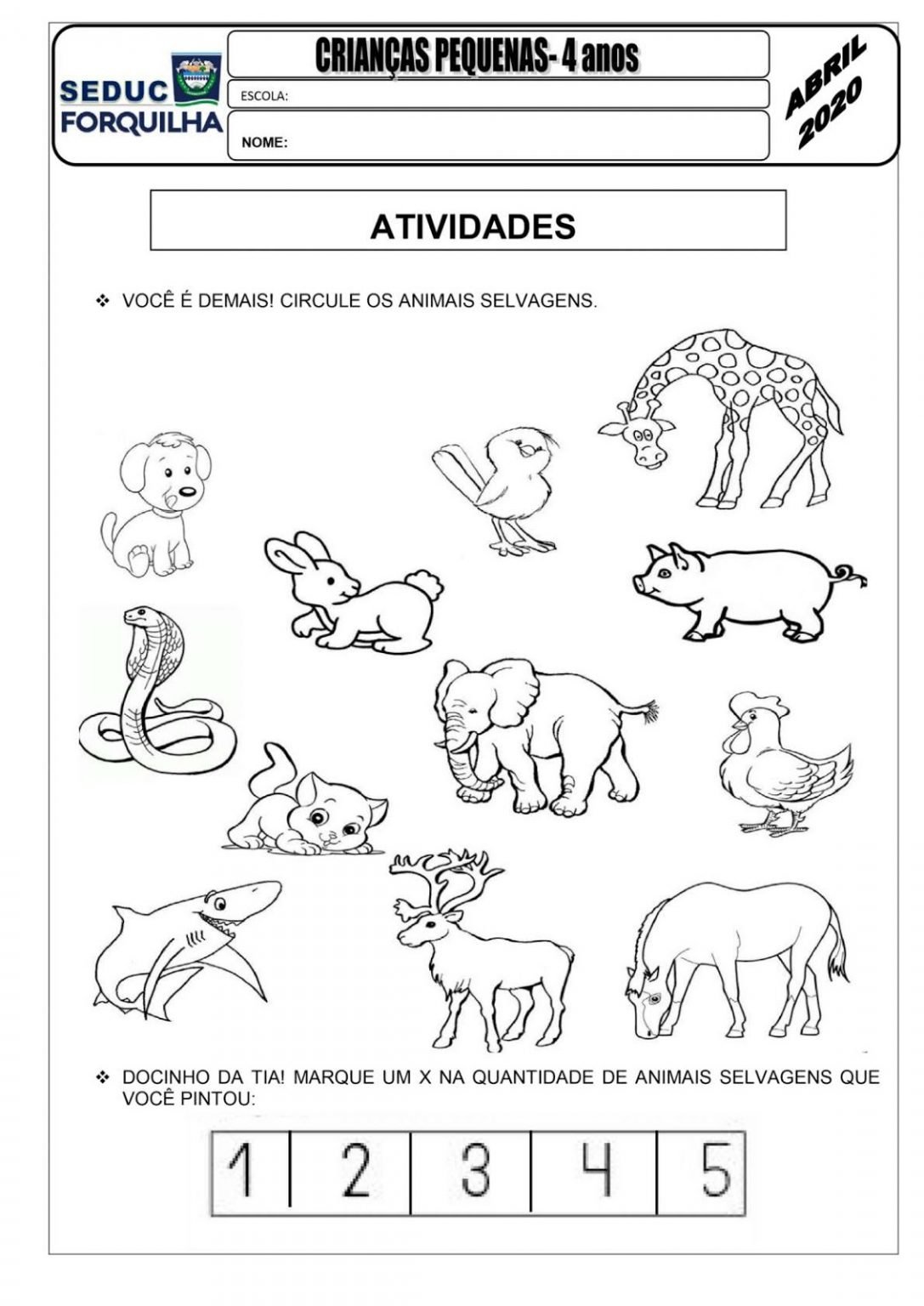 26 Atividades Educação Infantil - Para imprimir - SÓ ESCOLA