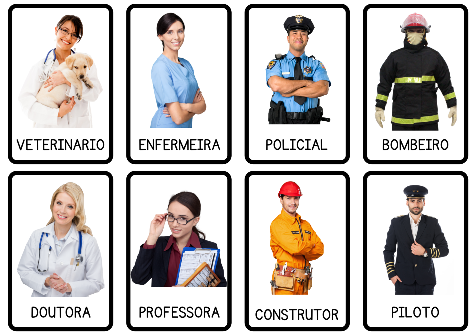 A Arte de Educar: CARDS PARA TRABALHAR AS PROFISSÕES