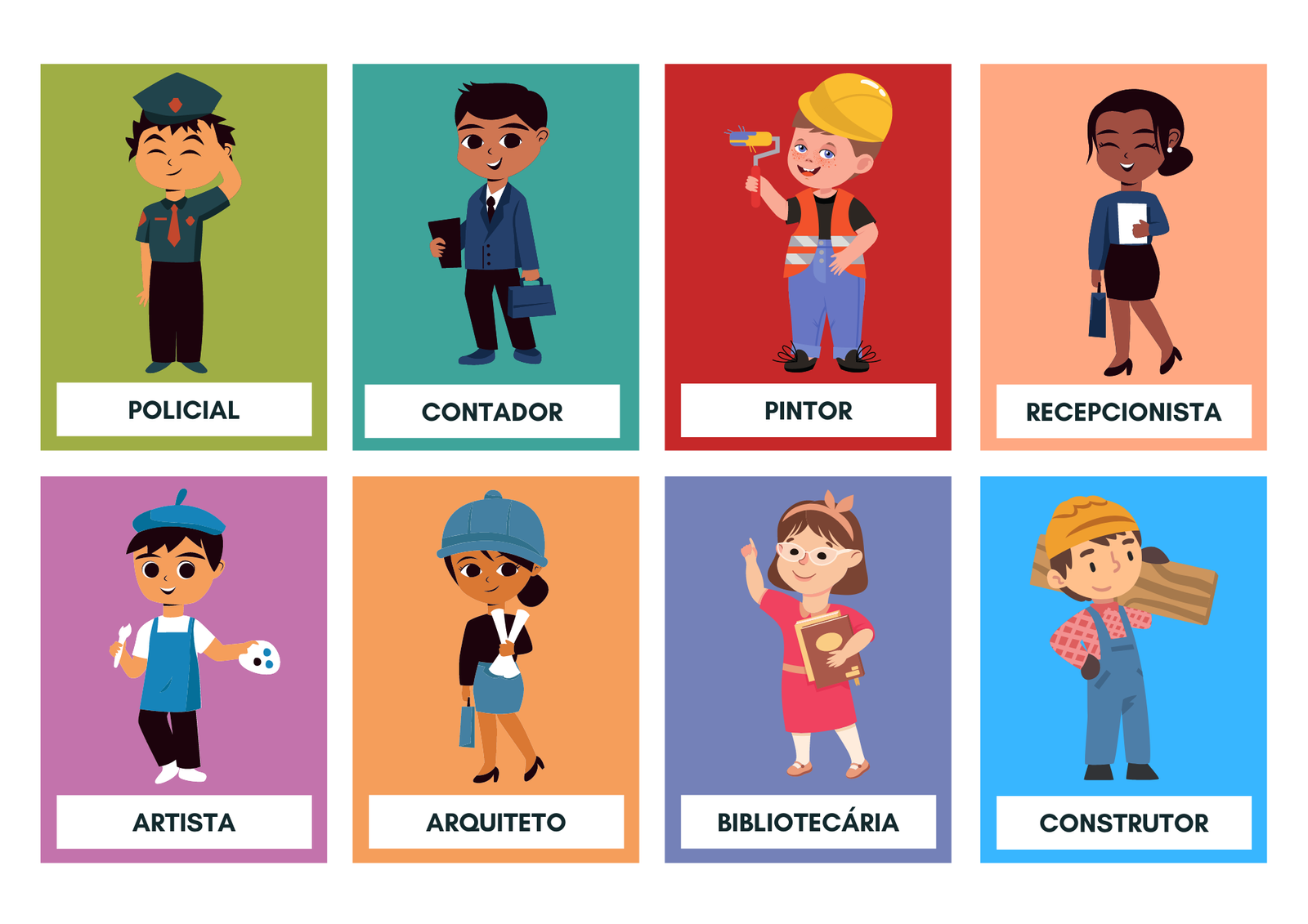 A Arte de Educar: CARDS PARA TRABALHAR AS PROFISSÕES