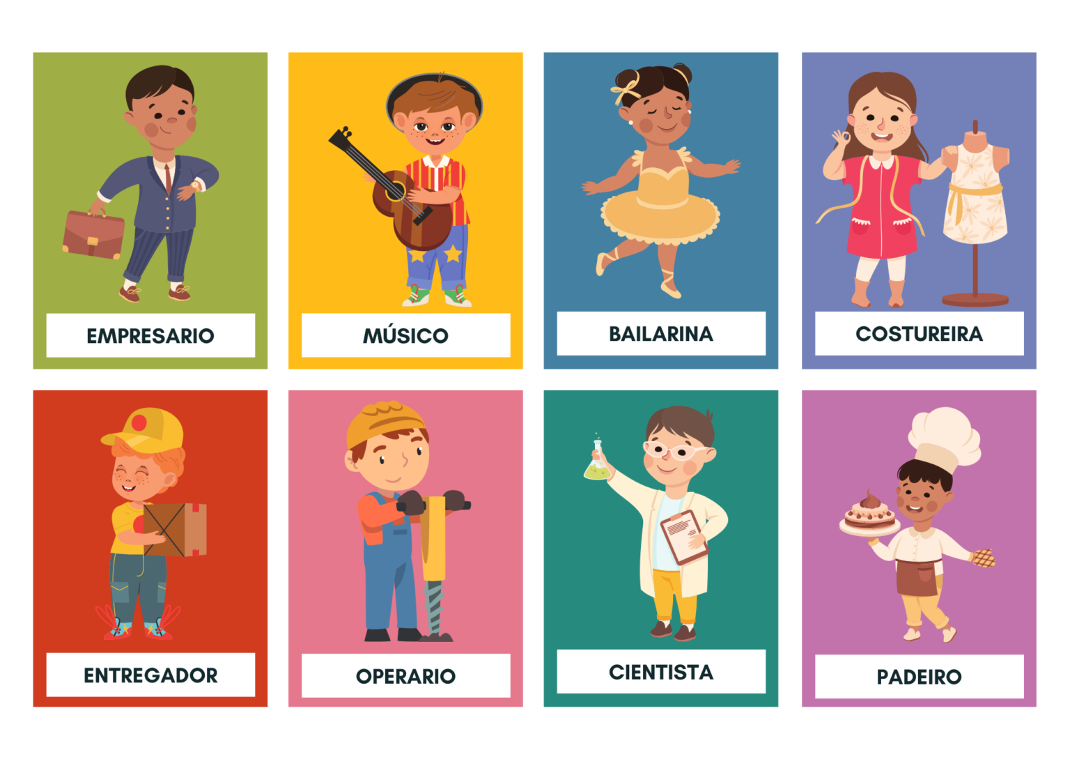A Arte de Educar: CARDS PARA TRABALHAR AS PROFISSÕES