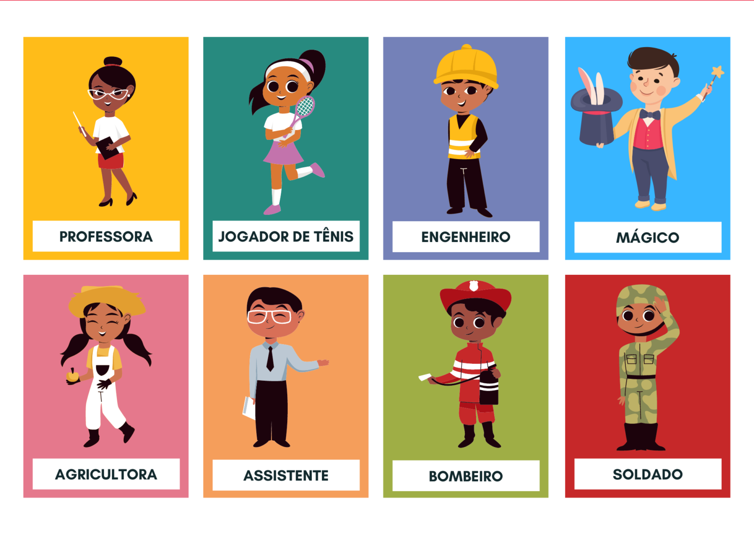 A Arte de Educar: CARDS PARA TRABALHAR AS PROFISSÕES