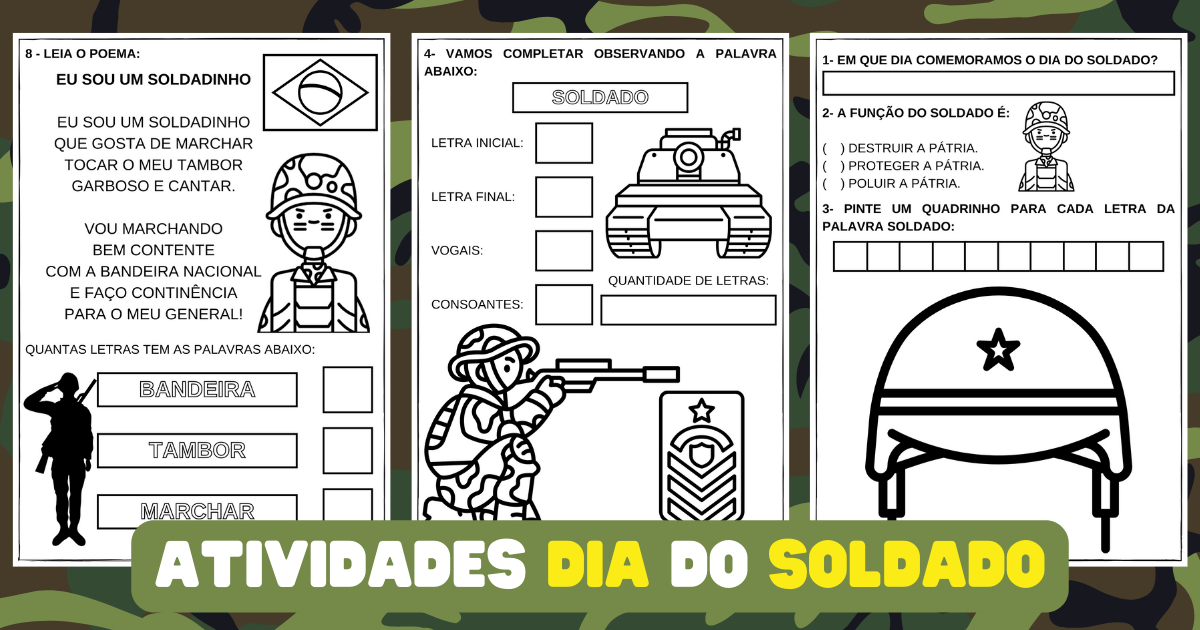 Atividades Dia do Soldado 2022 - SÓ ESCOLA