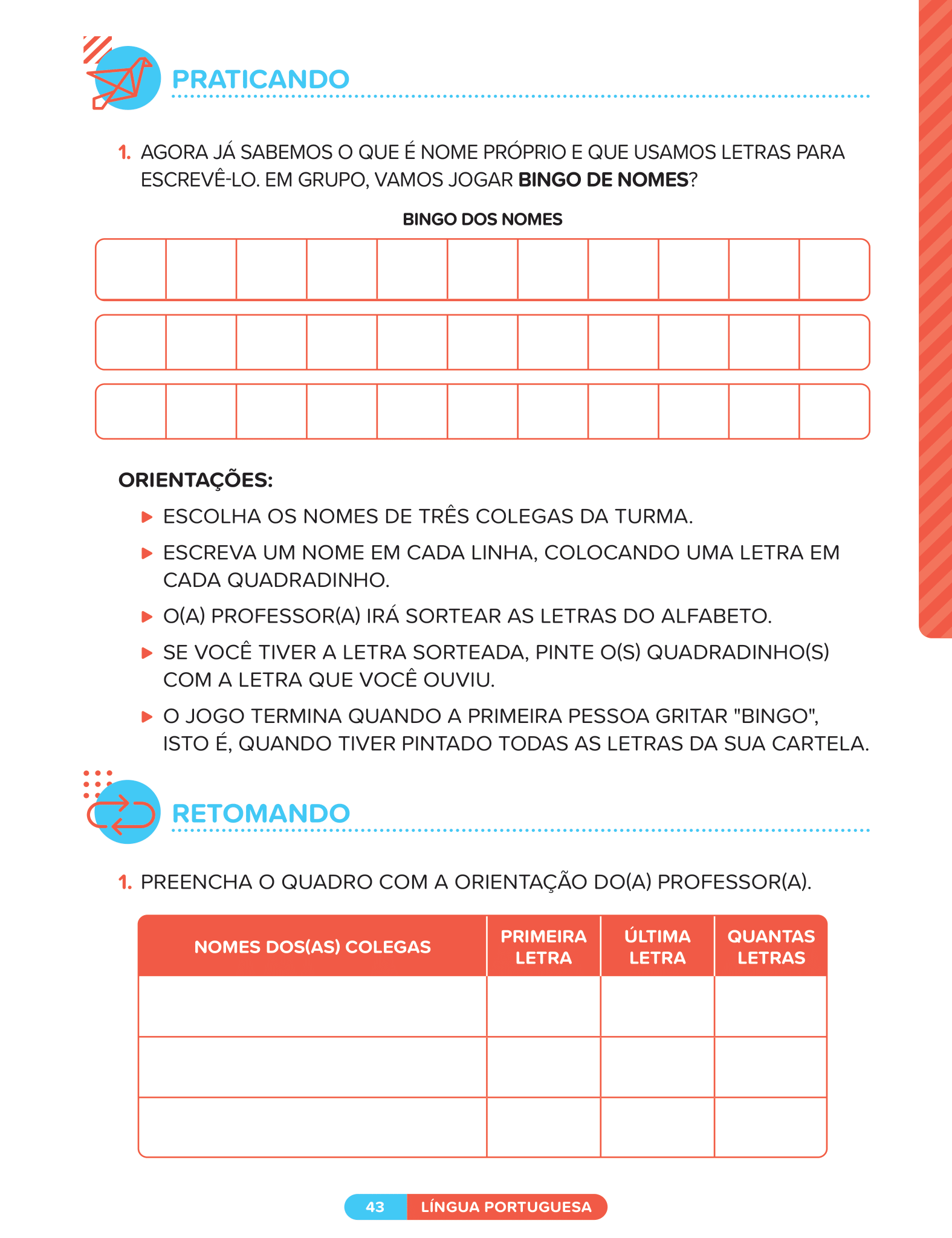 Atividades com Nome Próprio: 1 ano - SÓ ESCOLA