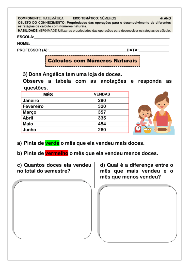 Atividades Matemática 1° ao 5° ano (BNCC) - SÓ ESCOLA